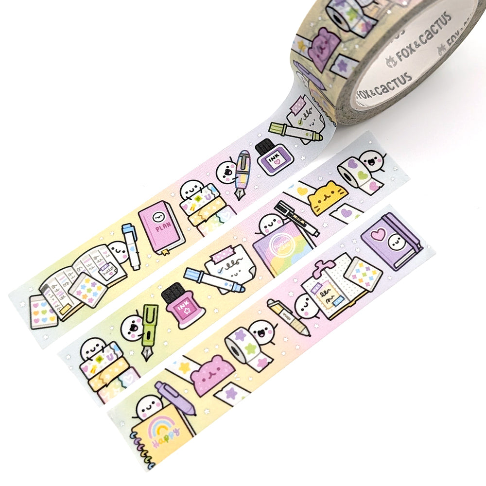 Rainbow Stationery Squish Washi Tape (Holo Foil) – Fox and Cactus