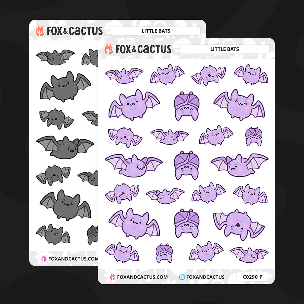 Little Bats Stickers – Fox and Cactus