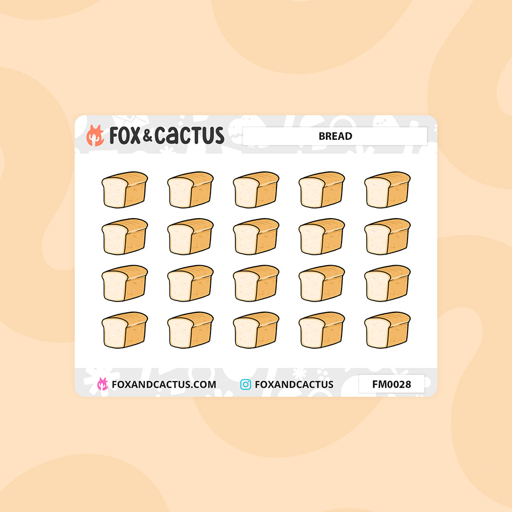 Bread (Mini Sheet) Stickers – Fox and Cactus