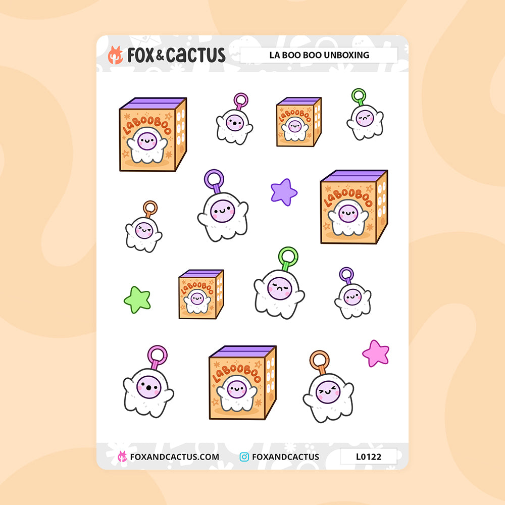La Boo Boo Squish Stickers – Fox and Cactus