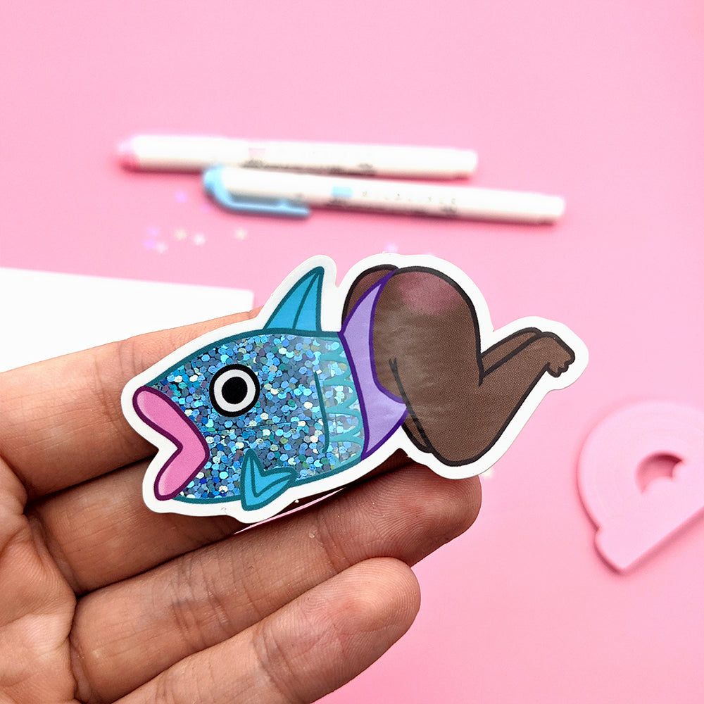 Reverse Mermaid (Feet) Vinyl Stickers (RETIRED) – Fox and Cactus