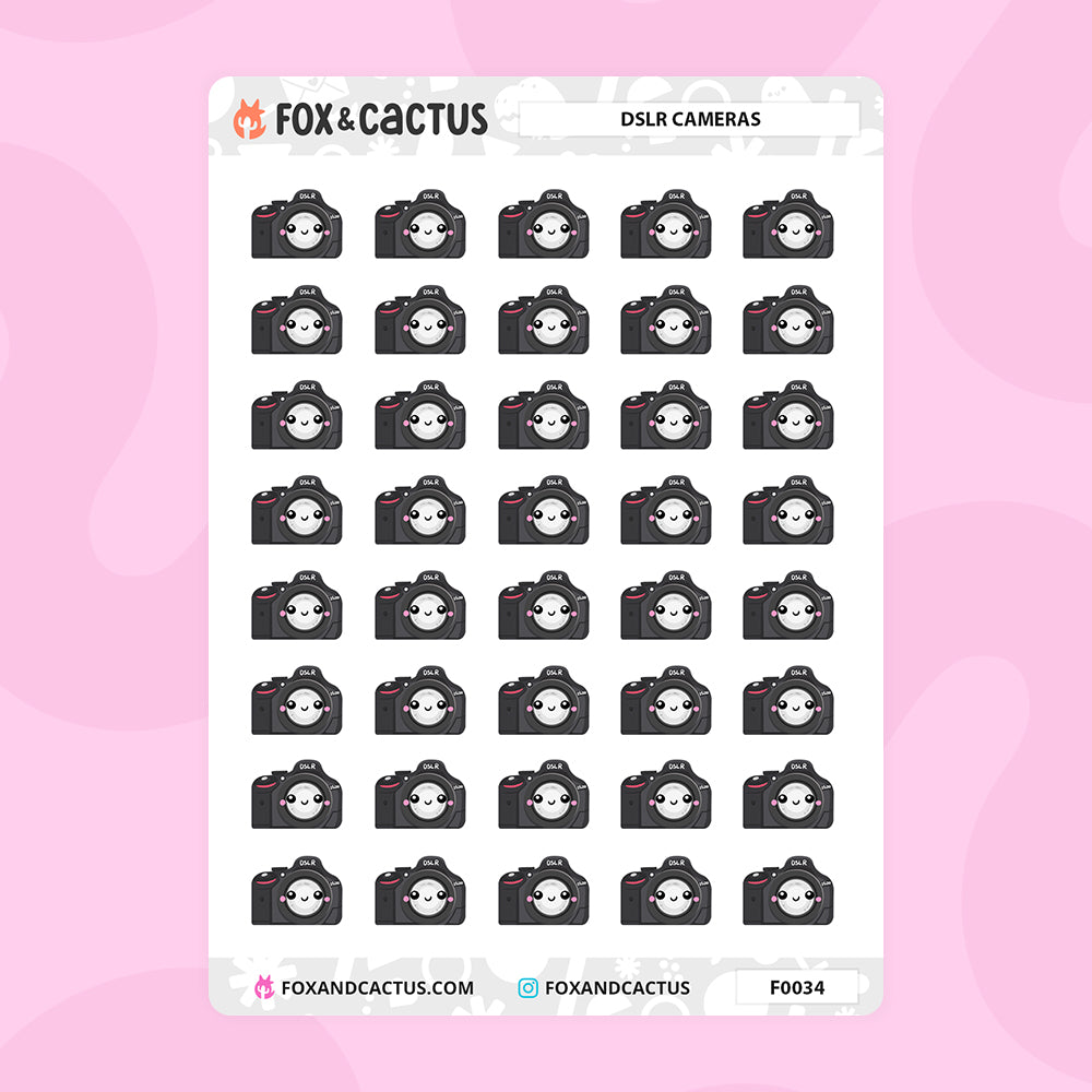 DSLR Camera Stickers – Fox and Cactus