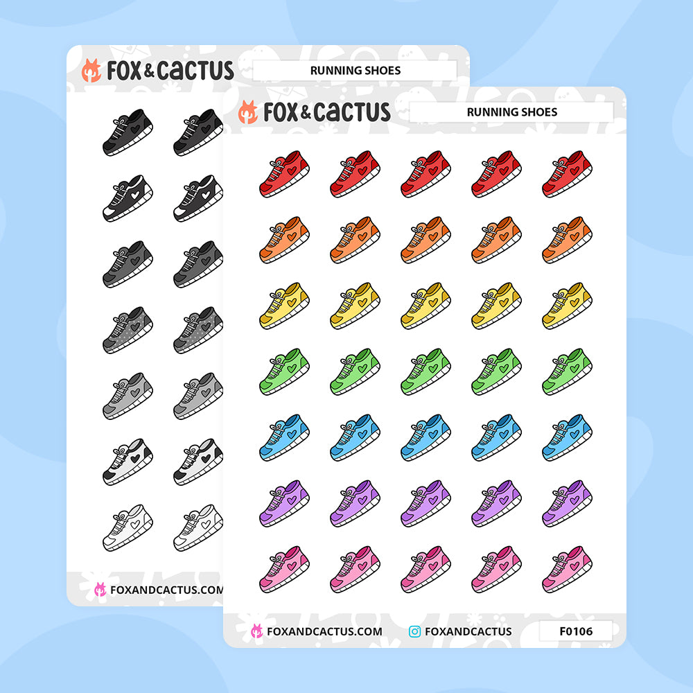 Running Shoe Stickers – Fox and Cactus