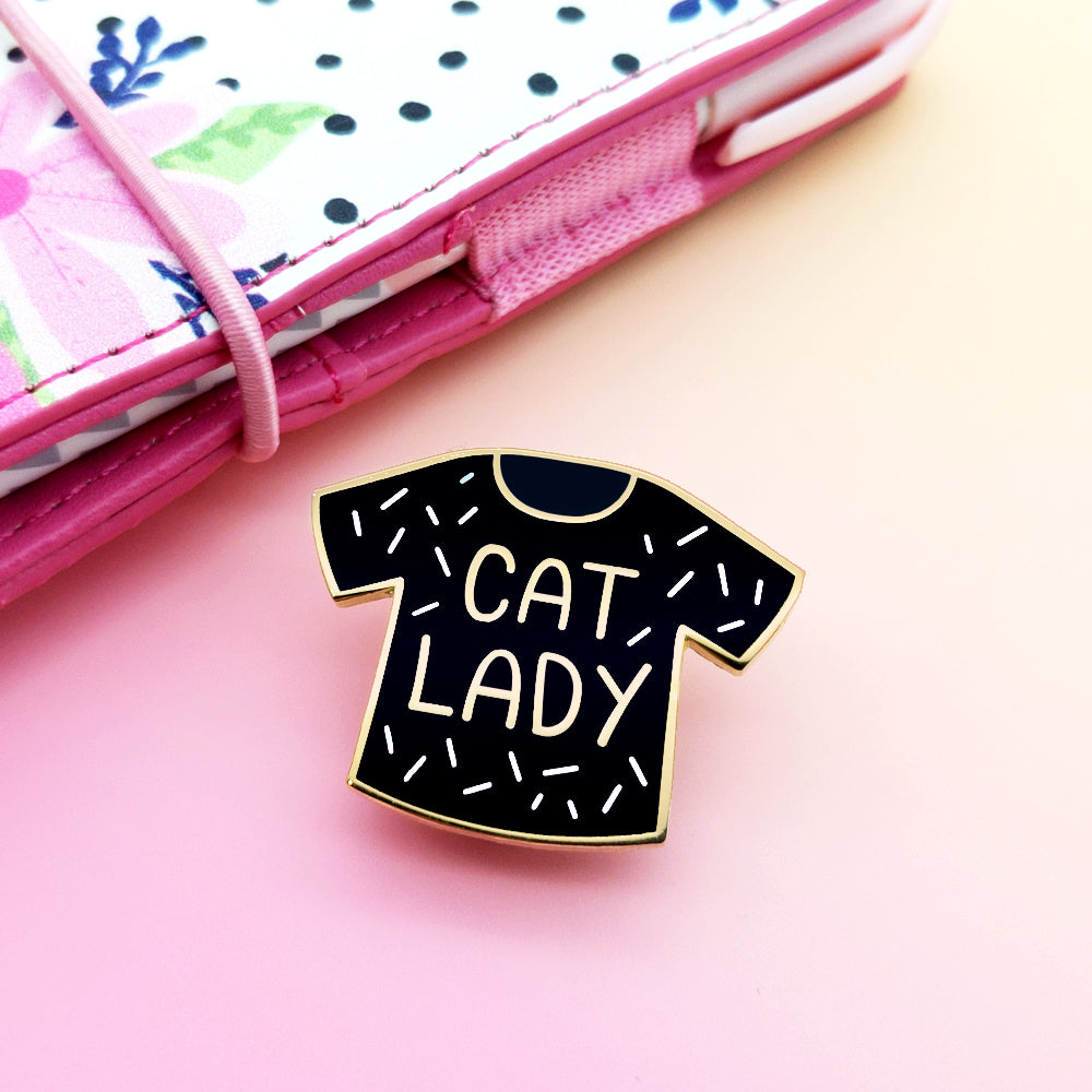 Cat Lady Enamel Pin – Fox and Cactus